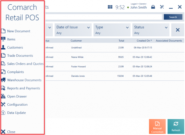 Quick access menu – Knowledge Base for Comarch Retail POS 2021.0 in ...