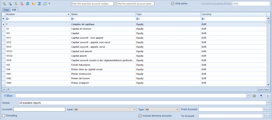 Chart of accounts in the French and Spanish system version – Comarch ...