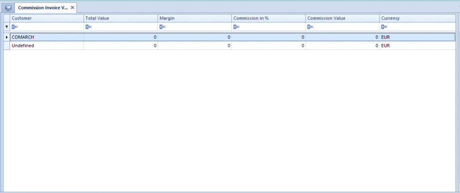 Commission invoices – Comarch ERP Standard 2022.1 Knowledge Base