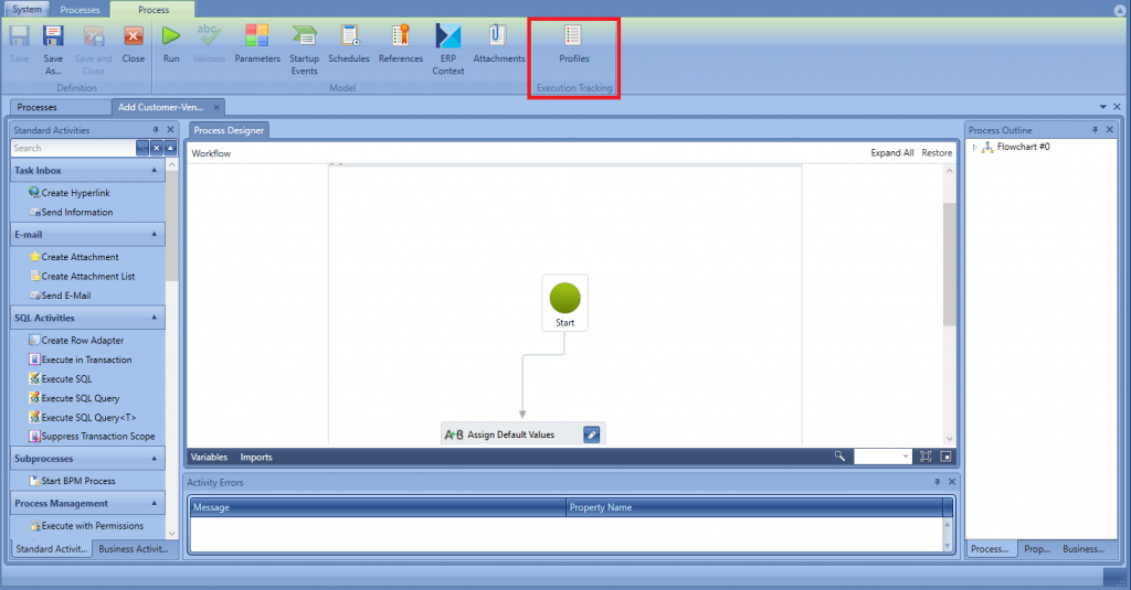 Process execution settings – Comarch ERP Standard 2022.5 Knowledge Base