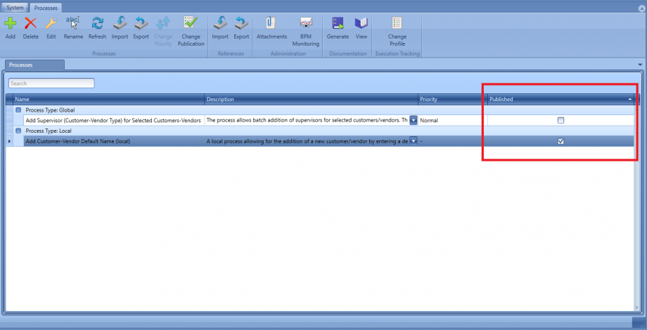 Process execution settings – Comarch ERP Standard 2022.5 Knowledge Base